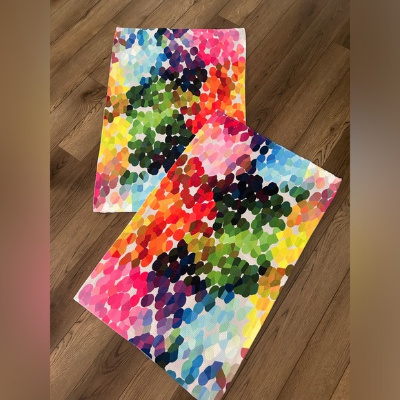 deny designs | Accents | Set Of 2 Washable Throw Rugs Colorful Rainbow ...